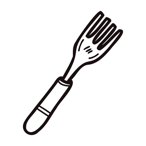 Hand Drawn Fork In Doodle Style Vector Art At Vecteezy