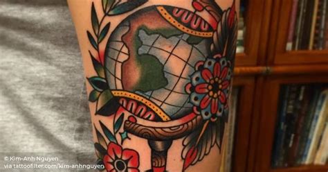 Traditional Globe Tattoo