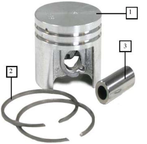 An Ic Engine Piston And Its Parts As 1 Piston Head 2 Piston Rings