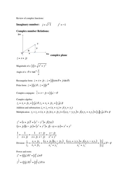 Review Of Complex Functions Pdf