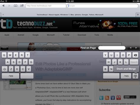 how to use split keyboard in ipad with ios 5 technobuzz how to