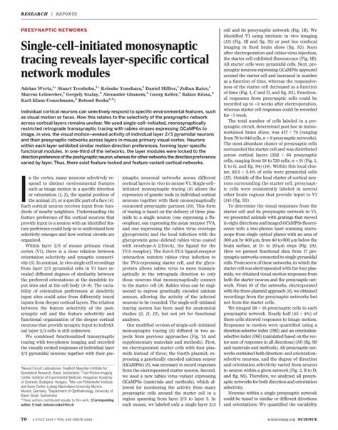pdf single cell initiated monosynaptic tracing reveals layer