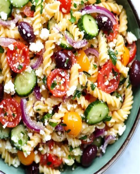 Mediterranean Pasta Salad Recipe Fresh Zesty And Easy To Make