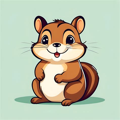 Cute Cartoon Chipmunk Illustration Free Download Ai Scribbles