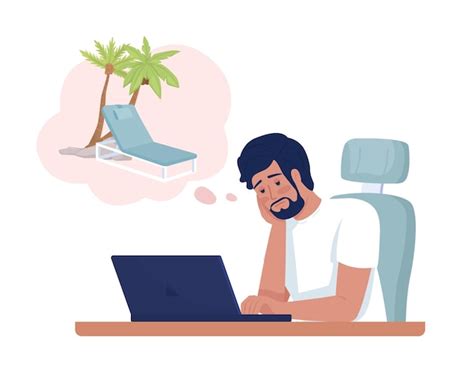 Premium Vector Overloaded With Work Software Developer Semi Flat