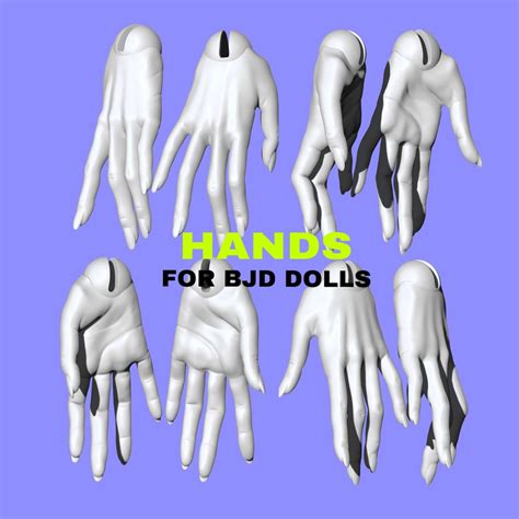 🎨 Hands Stl Ooak Bjd Doll 3d Model Art・ Obj File For 3d Printing・cults