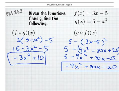 Precalc Bm Review 1 Pdf Physics Science