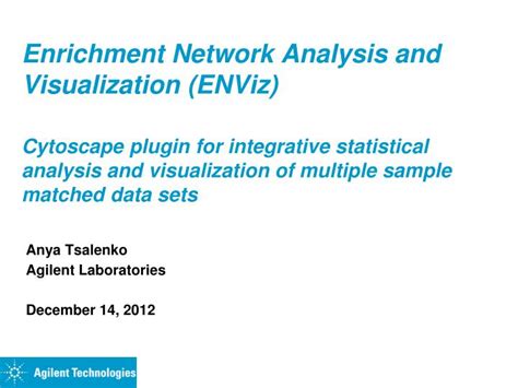 PPT Enrichment Network Analysis And Visualization ENViz PowerPoint Presentation ID
