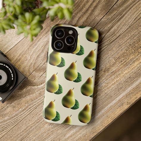 Pear Phone Case Vibrant Fresh Green Pears On A Neutral Backdrop A