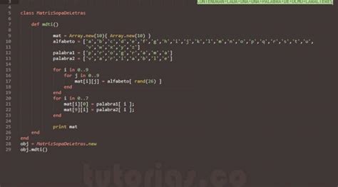 POO Ruby Matriz Sopa De Letras Tutorias Co