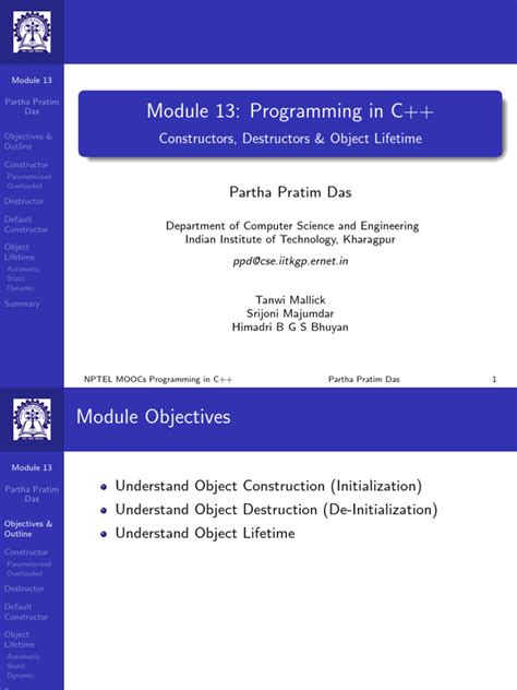 module 13 pdf constructor object oriented programming programming