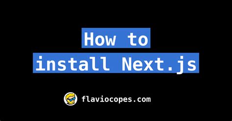 how to install next js