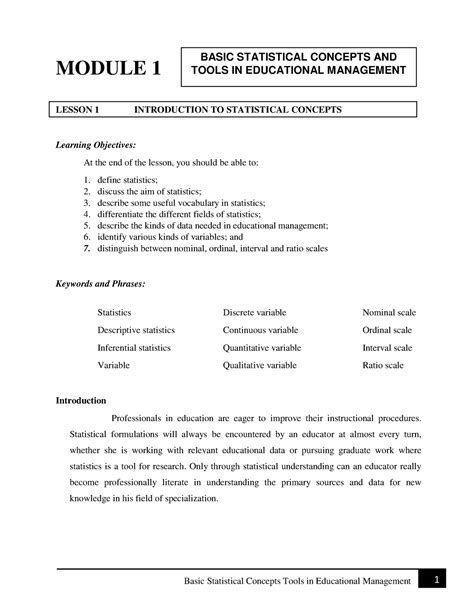 Module 1 Lesson 1 1 13 Module 1 Lesson 1 Introduction To Statistical Concepts
