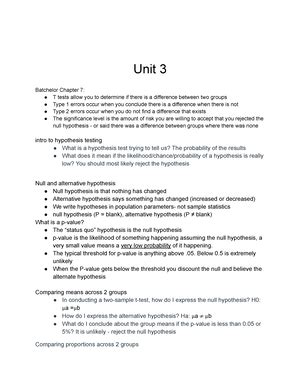 Neath Stats Week Seven Notes For Intro To Statistical Reasoning Statistics We Study Basic