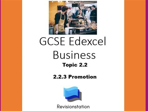 Edexcel Gcse Business 2 2 3 Promotion Complete Lesson 223 Teaching Resources