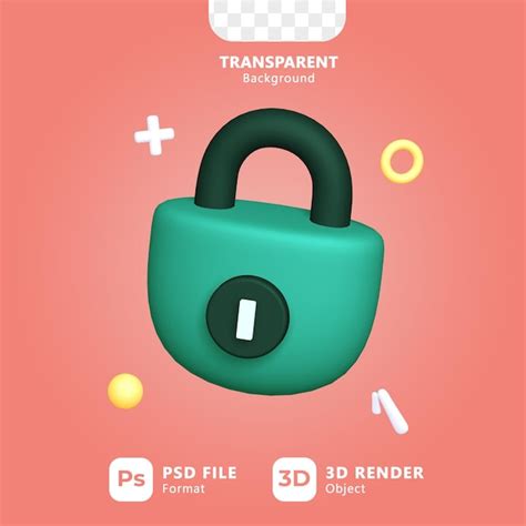 Premium Psd Lock And Security Essential 3d Icon For Ui Design