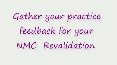 Practice Related Feedback For Revalidation NMC REVALIDATION