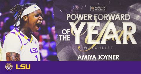 Amiya Joyner Named To Katrina Mcclain Award Preseason Watch List Lsu