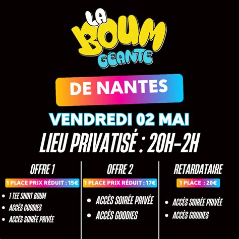 Tickets La Boum Géante De Nantes Billetweb