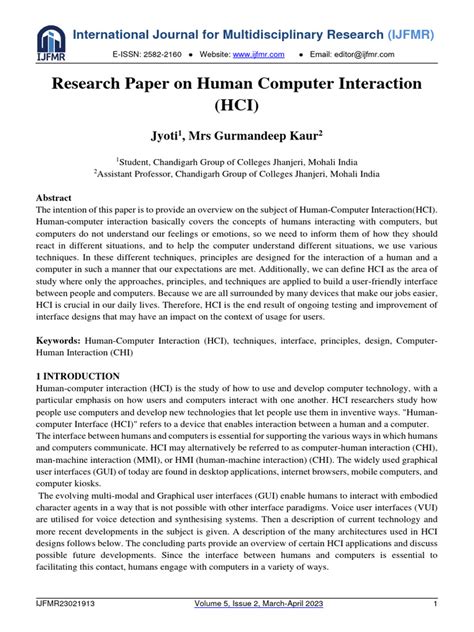 human and computer interaction pdf human computer interaction