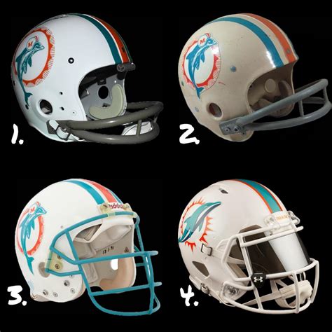 Order The Dolphins Helmet History From Best To Worst Roldschoolnfl