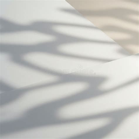 Abstract Geometric Scene With Overlapping Shadows On Angled White Surfaces The Stock