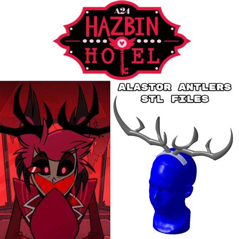 Antlers For Alastor Hazbin Hotel 3d Stl Files Etsy