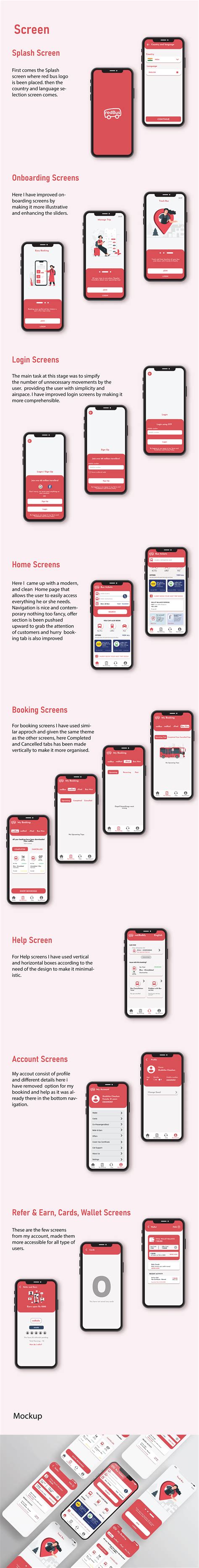 Redbus App Redesign UI UX Behance