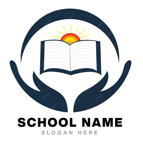 Дизайн логотипа школы Премиум векторы