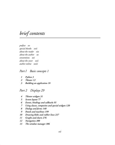1 Python And Tkinter Programming Introduction Vii Brief Contents