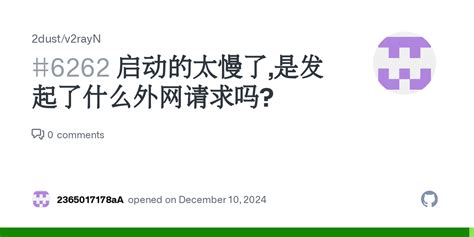 启动的太慢了是发起了什么外网请求吗 · Issue 6262 · 2dustv2rayn · Github