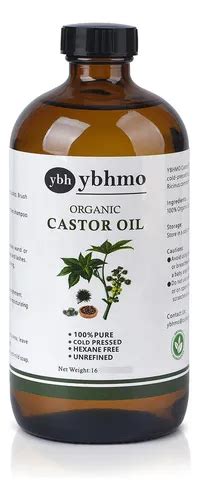 Aceite De Ricino Prensado En Frío 100 Puro Orgánico 16oz Mercadolibre