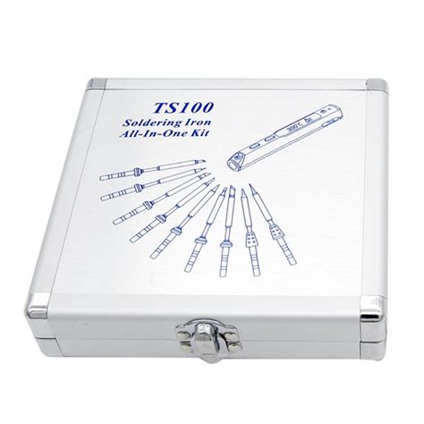 Ts100 Soldering Iron Kit 9 Tips Xt60 Cable Holder
