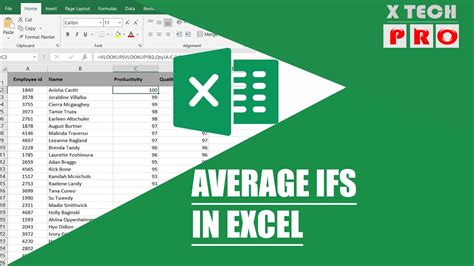 Average Ifs In Excel Malayalam Youtube