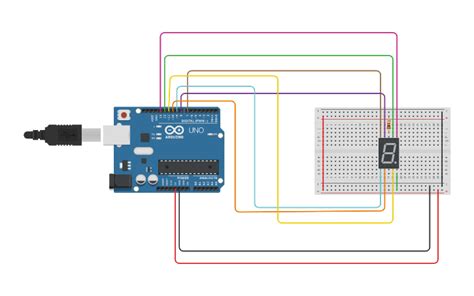 Circuit Design 7 Segment Display Tinkercad