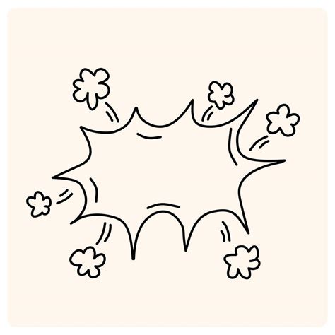 Comic Book Explosion Speech Bubble With Doodle Style Drawing Vector Art At Vecteezy