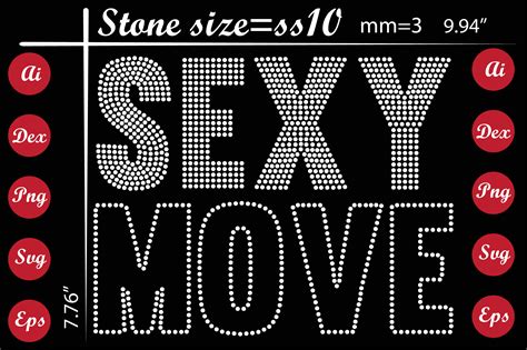 Sexy Move Rhinestone Templates Design Graphic By Creative Writing Creative Fabrica