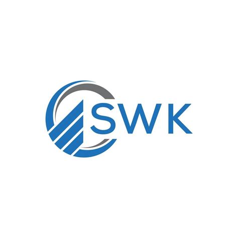 Swk Flat Accounting Logo Design On White Background Swk Creative