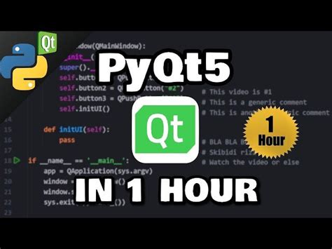Free Video Learn Python Pyqt5 In 1 Hour Gui Development Tutorial