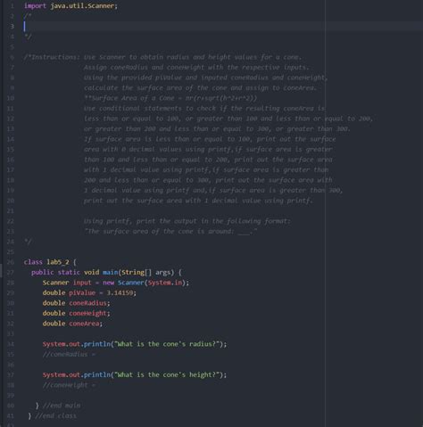 Solved Java Assign Values To The Variables Using User Input
