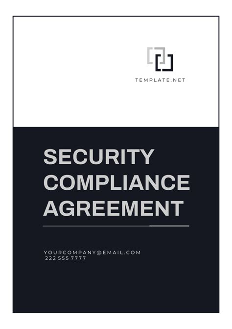 Free Security Compliance Agreement Template To Edit Online