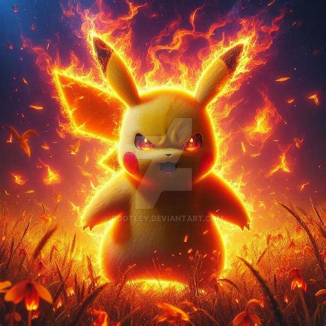 Pikachu Pokemon Fire Wallpaper 21 By Pootley On Deviantart