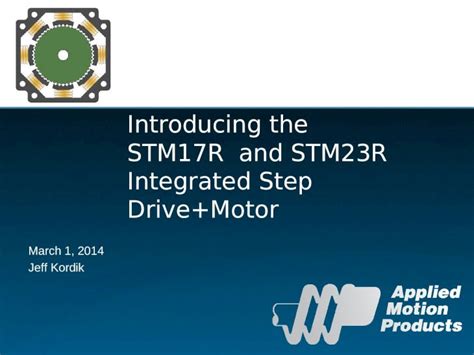 Pptx Stm R Integrated Step Motor Dokumentips