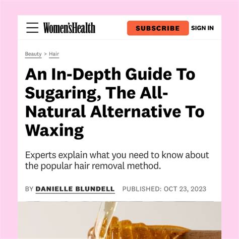 Sugaring Nyc Shines In Womens Health Mag All You Need To Know About