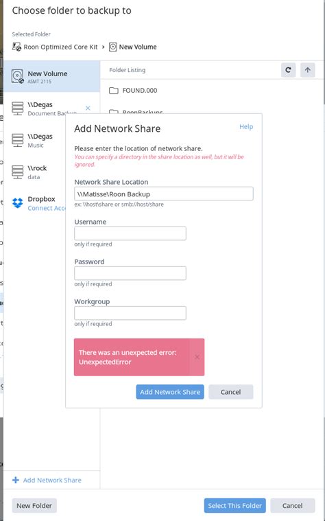 Shared Network Folder Path Support Roon Labs Community
