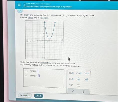 Solved Quadratic Equations And Functionsfinding The Domain
