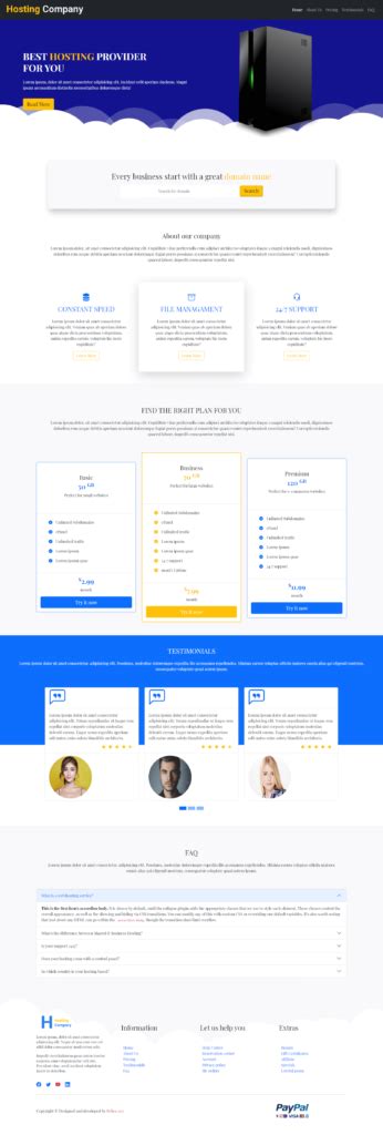 Hosting Free Bootstrap 5 Template Brilex 007
