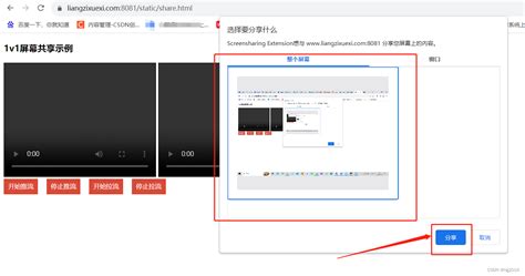 获取屏幕共享视频流 vue 屏幕共享 csdn博客