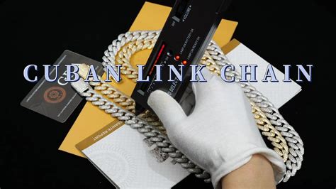Moissanite Miami Cuban Link Prong Necklace Solid 925 Sterling Silver