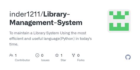 Github Inder Library Management System To Maintain A Library System Using The Most